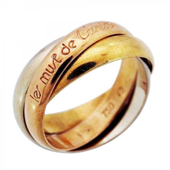 Cartier | Jewelry | Cartier 8k Gold Trinity Ring 49 | Poshmark